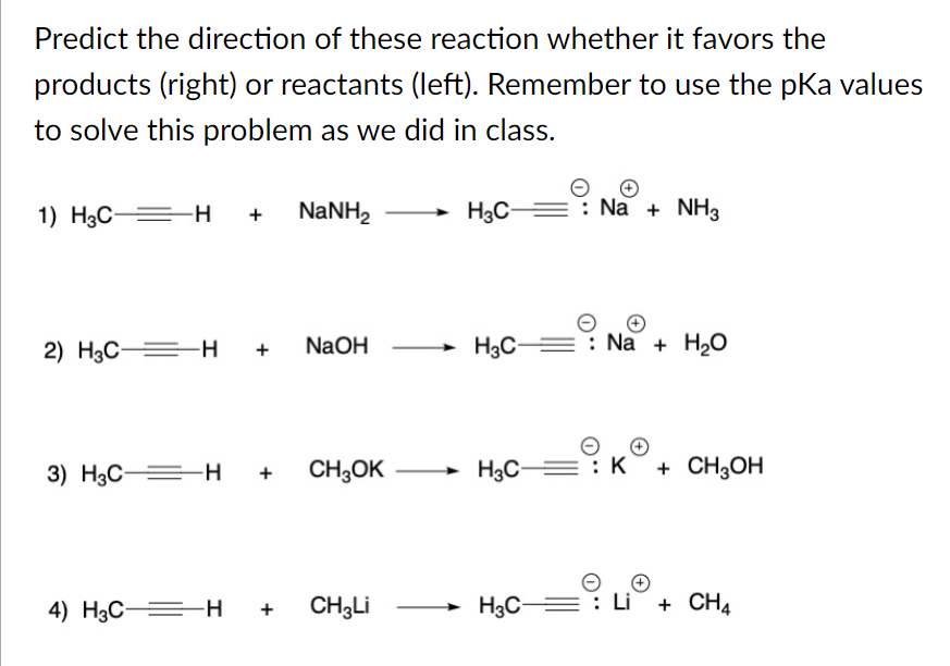 Solved Predict the direction of these reaction whether it | Chegg.com