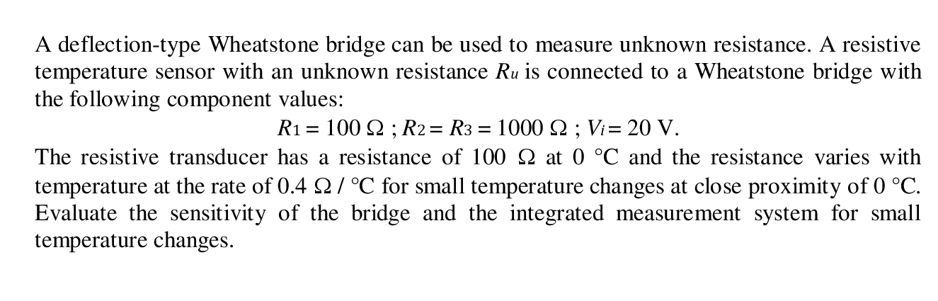Solved A deflection-type Wheatstone bridge can be used to | Chegg.com