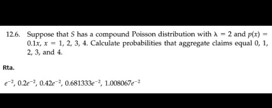 Solved 12.6. Suppose that has a compound Poisson | Chegg.com