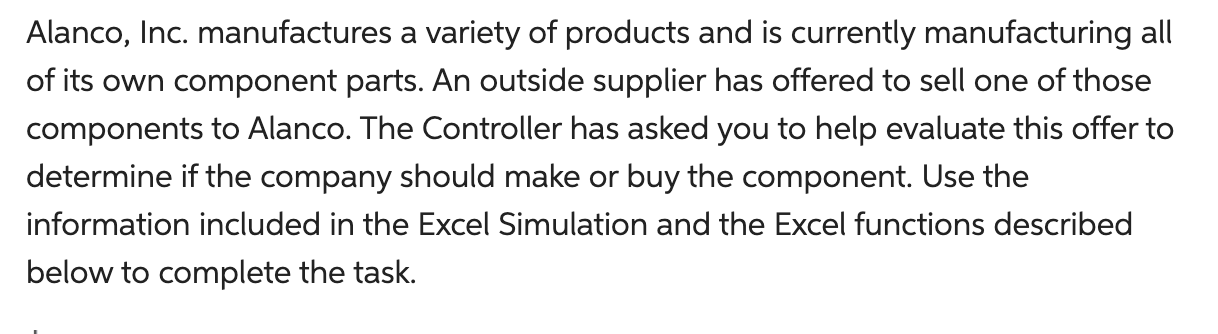 Solved Alanco, Inc. manufactures a variety of products and | Chegg.com