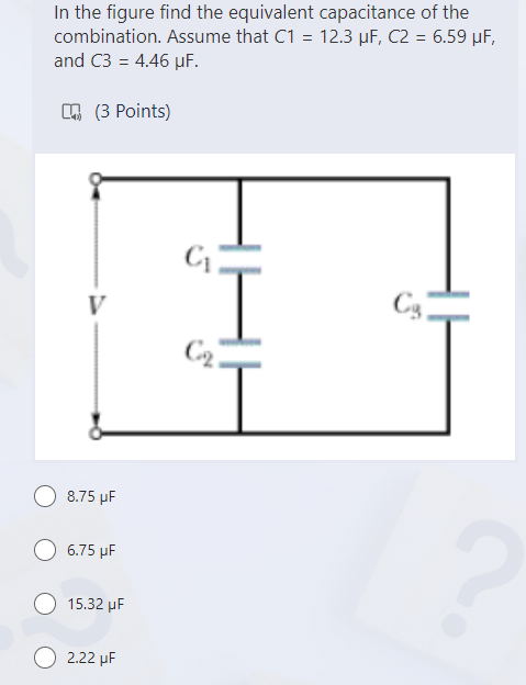Solved In the figure find the equivalent capacitance of the | Chegg.com