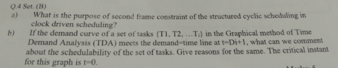 Solved Q.4 Set. (B) a) What is the purpose of second frame | Chegg.com