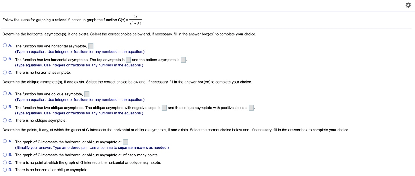 Solved 4x Follow the steps for graphing a rational function | Chegg.com