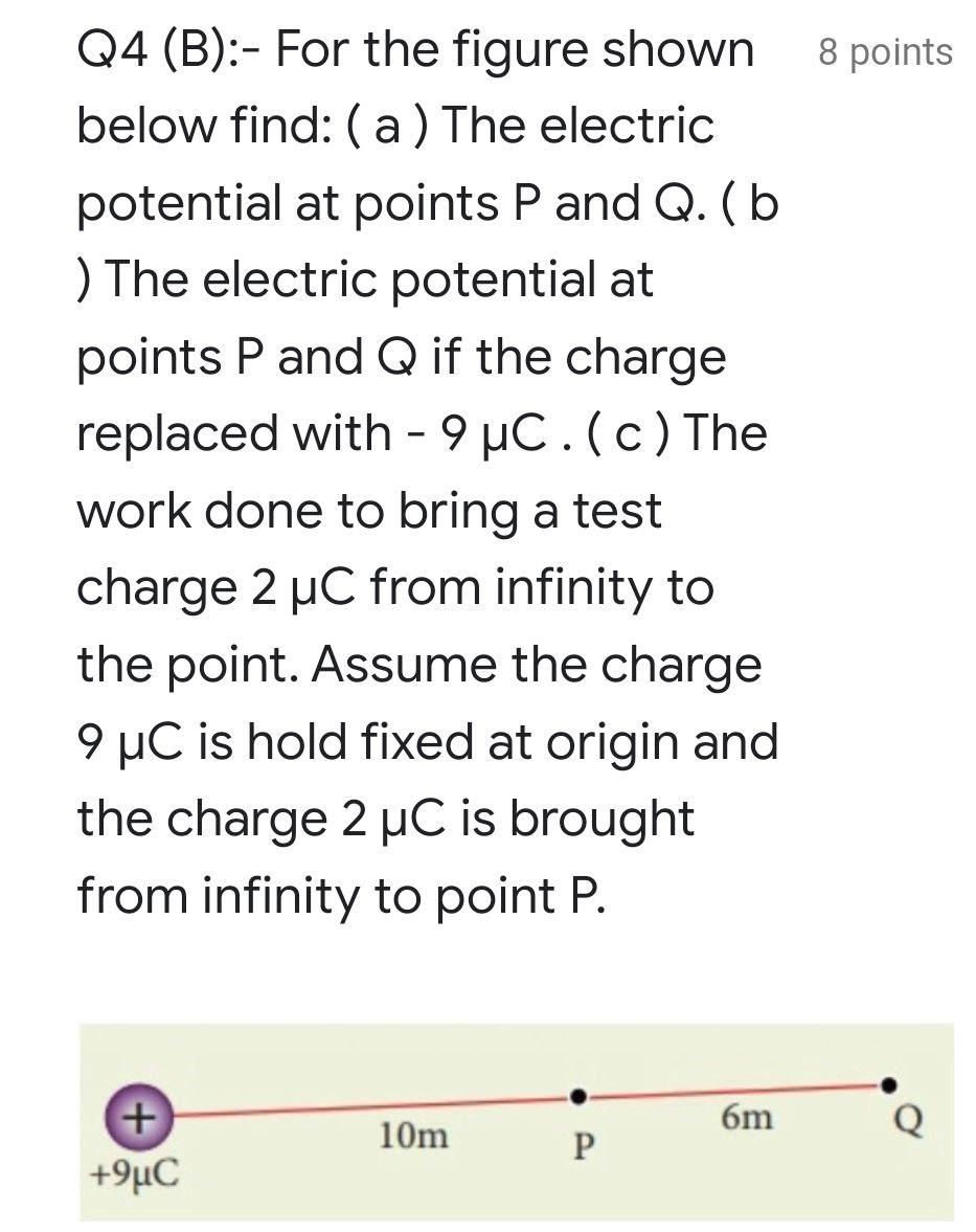Solved 8 points Q4 (B):- For the figure shown below find: | Chegg.com