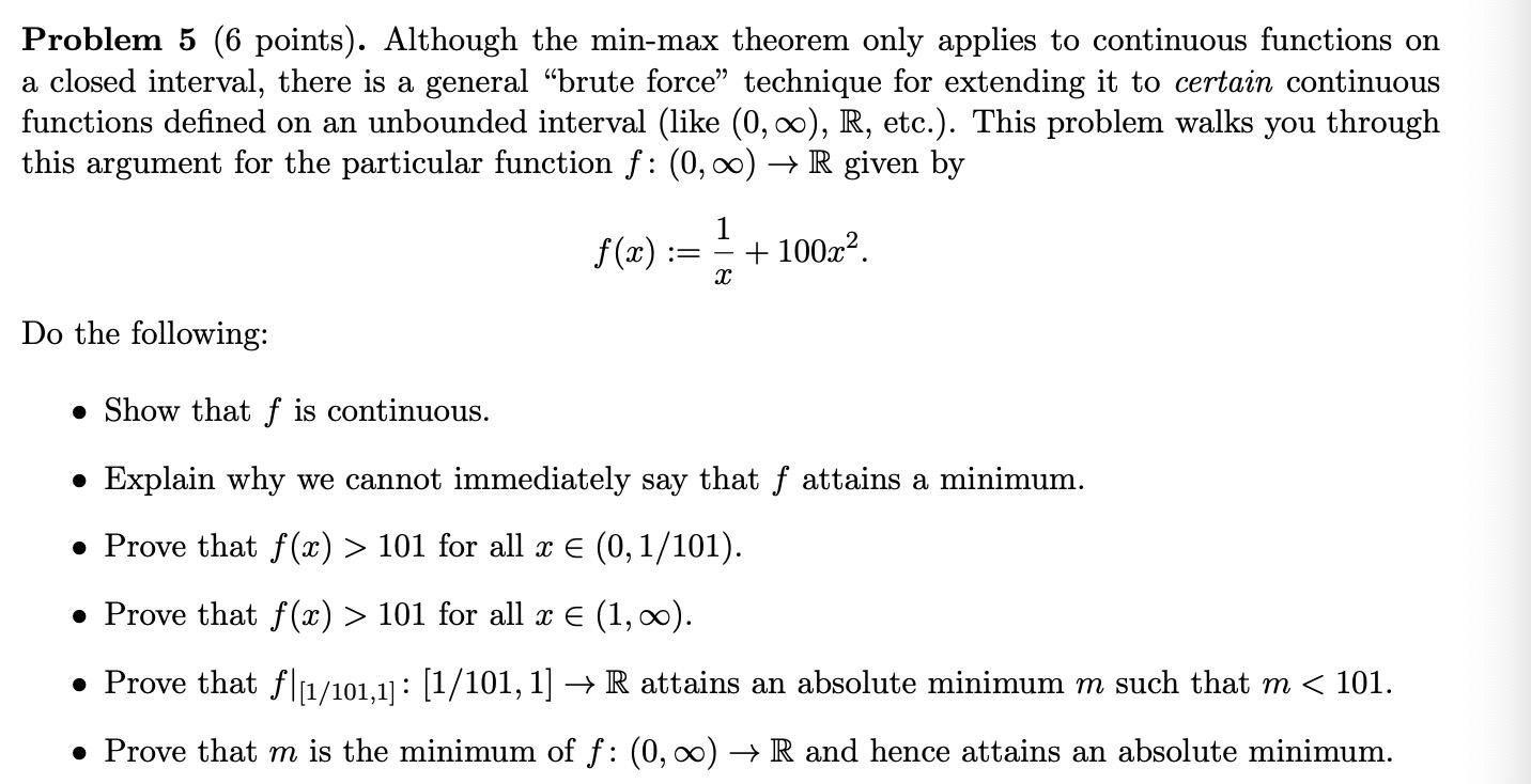 Solved Problem 5 (6 points). Although the min-max theorem | Chegg.com