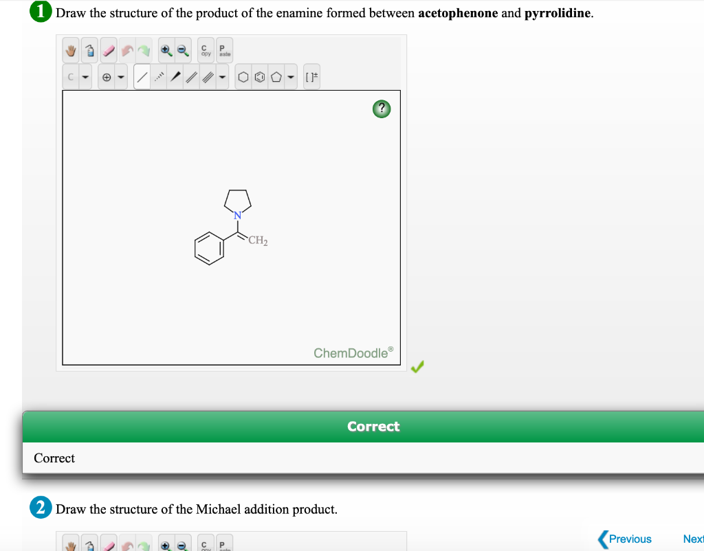 1 Draw the structure of the product of the enamine | Chegg.com