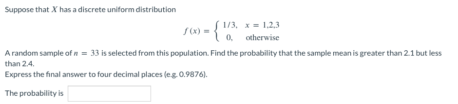 Solved Suppose that X has a discrete uniform distribution | Chegg.com