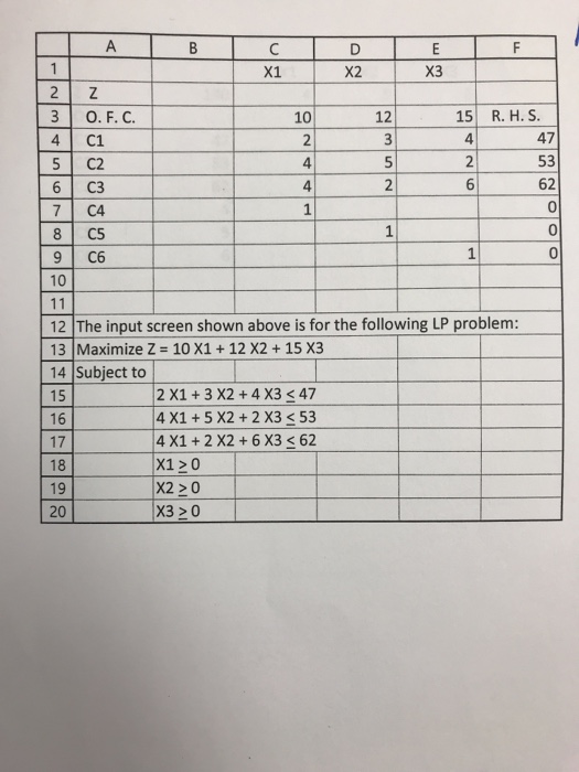 Solved Solve the following two problems using EXCEL Solver | Chegg.com