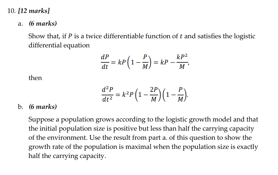 Solved a. (6 marks) Show that, if P is a twice | Chegg.com