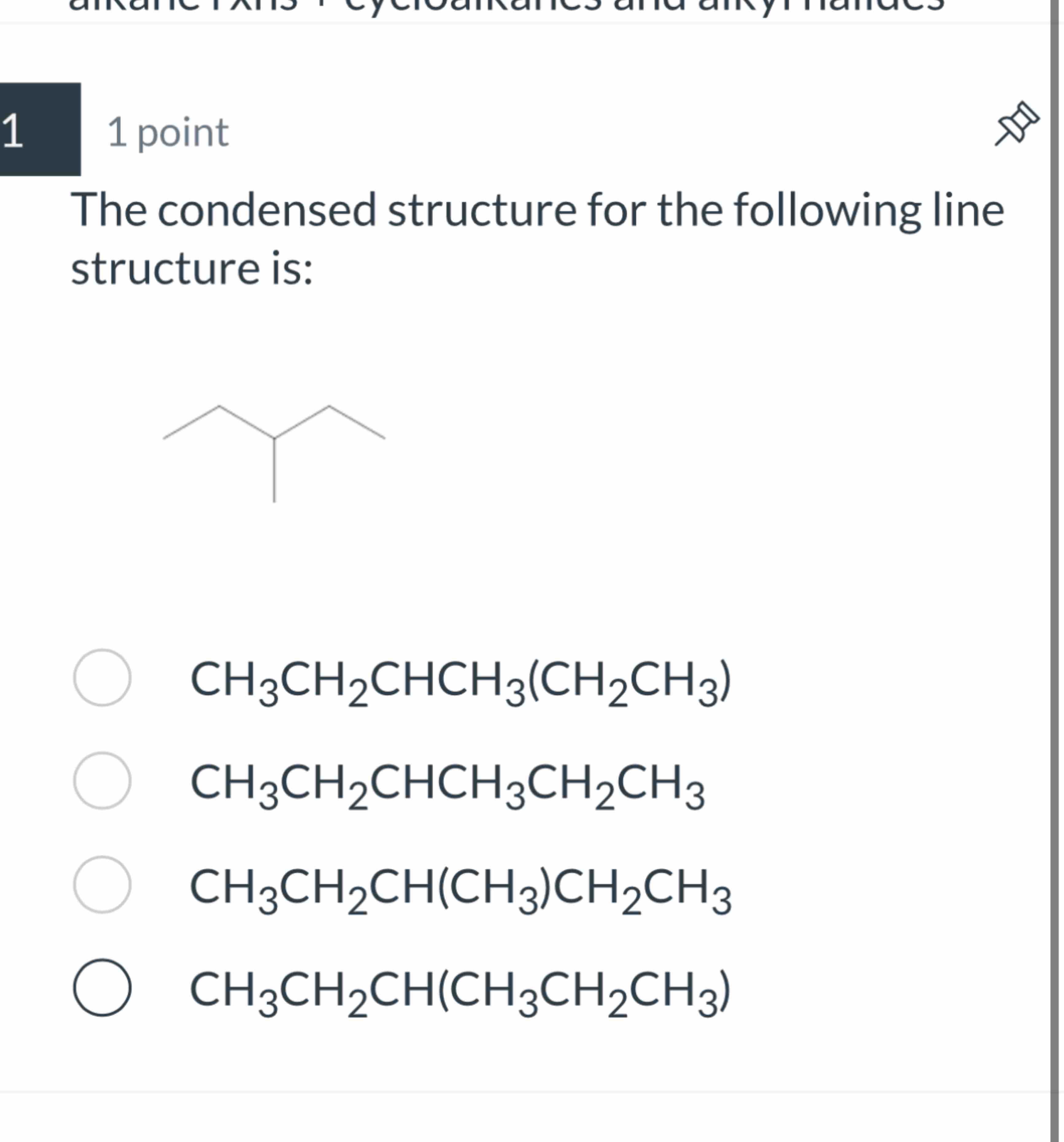 The condensed structure for the following | Chegg.com