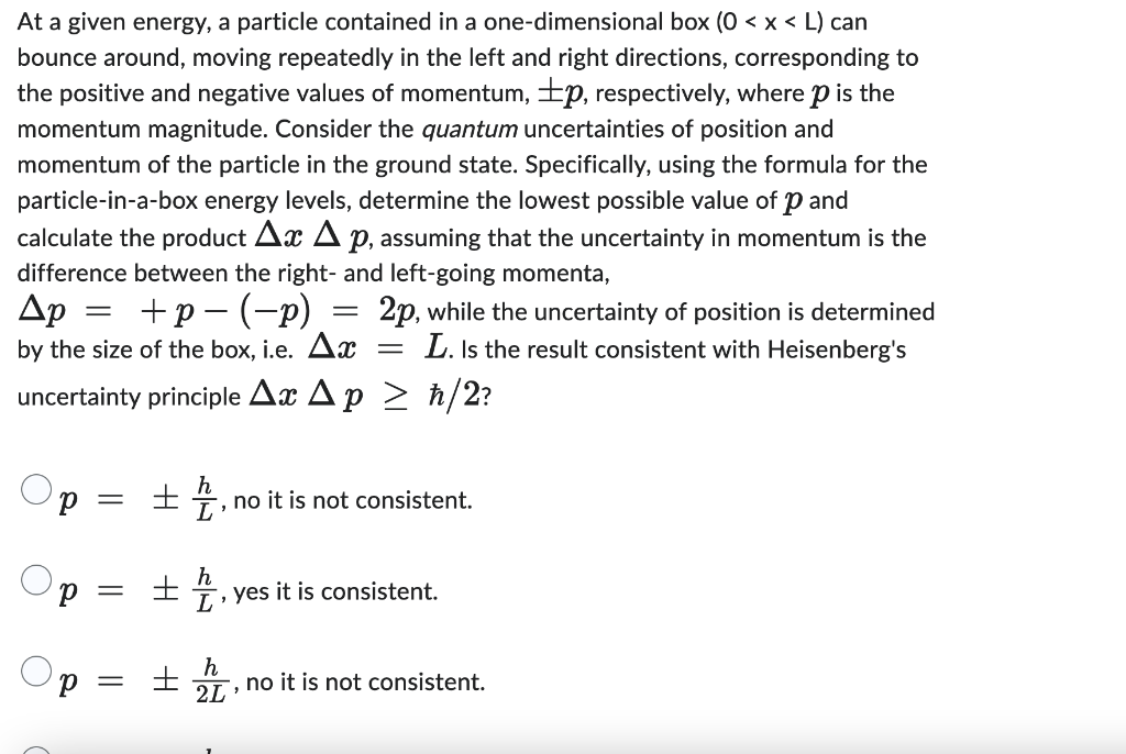 Solved At a given energy, a particle contained in a | Chegg.com