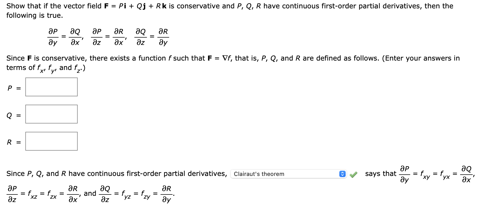 Solved Show that if the vector field F=Pi+Qj+Rk is | Chegg.com