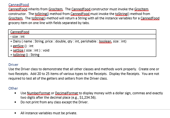 Program #5 Inheritance and Polymorphism Objectives | Chegg.com