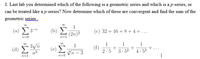 Solved 1. Last lab you determined which of the following is | Chegg.com