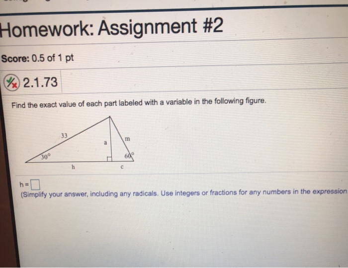 Solved Homework Assignment 2 Score 0 5 Of 1 Pt 2 1 73