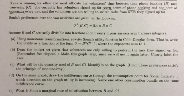 Solved Sonia is running for office and must allocate her | Chegg.com