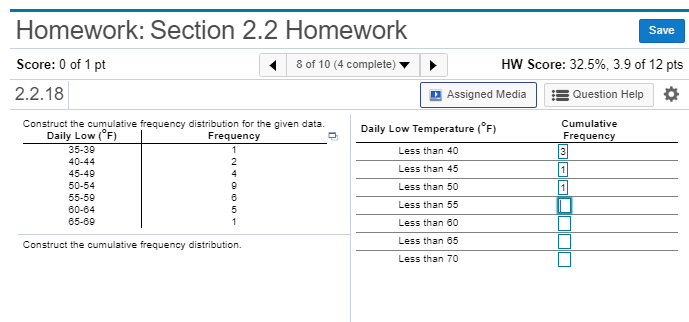 Solved Save Homework Section 2 2 Homework Score 0 Of 1 Pt