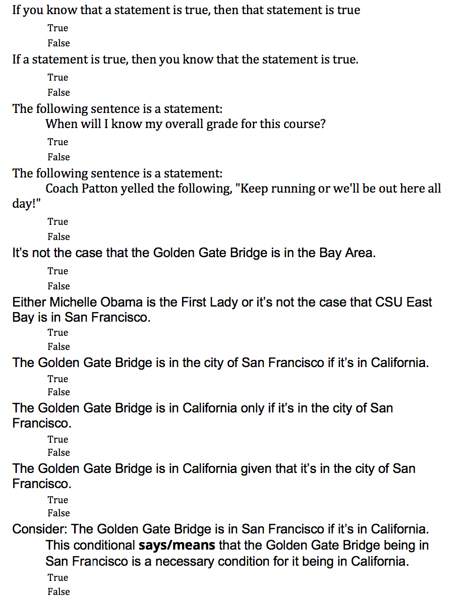 Solved If you know that a statement is true, then that | Chegg.com