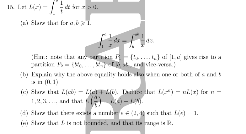 Solved This question is Mathematical Analysis : The Riemann | Chegg.com