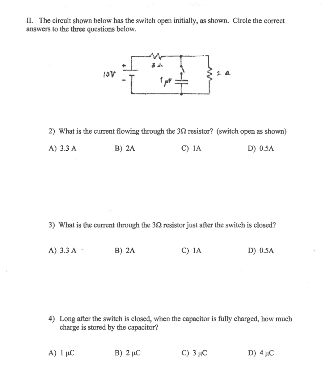 Solved I. Three identical capacitors each have the same | Chegg.com