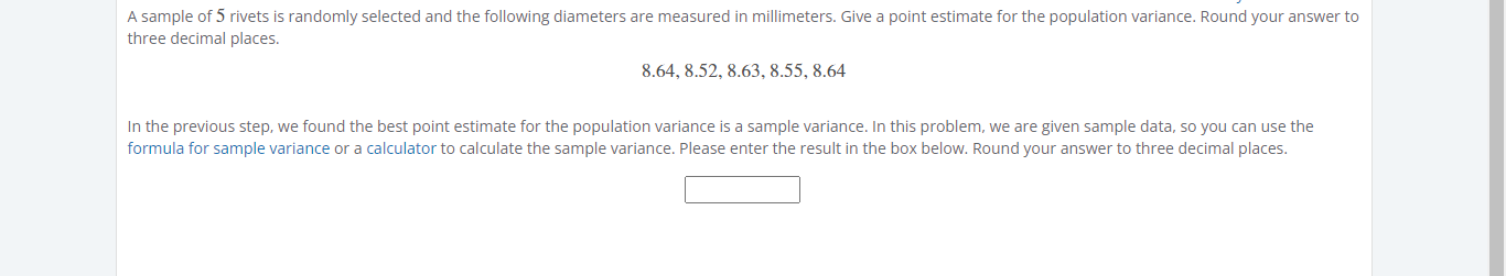 Solved A sample of 5 rivets is randomly selected and the | Chegg.com