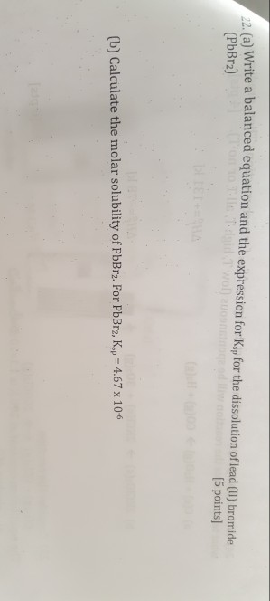 Solved 2. (a) Write a balanced equation and the expression | Chegg.com