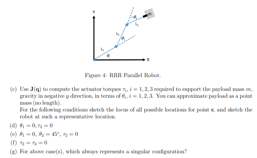5. Figure 1 shows a spatial RRR robot with a gravity | Chegg.com