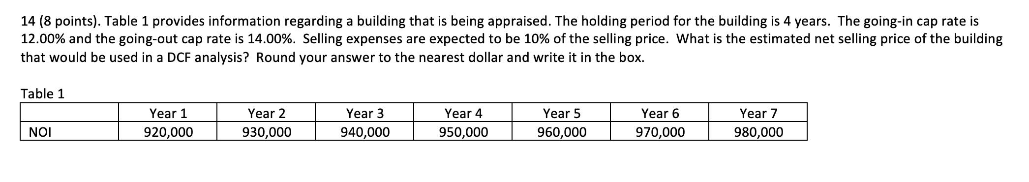 Solved 14 (8 points). Table 1 provides information regarding | Chegg.com