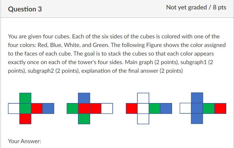 Solved You are given four cubes. Each of the six sides of | Chegg.com