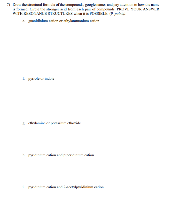 Solved 7) Draw the structural formula of the compounds, | Chegg.com