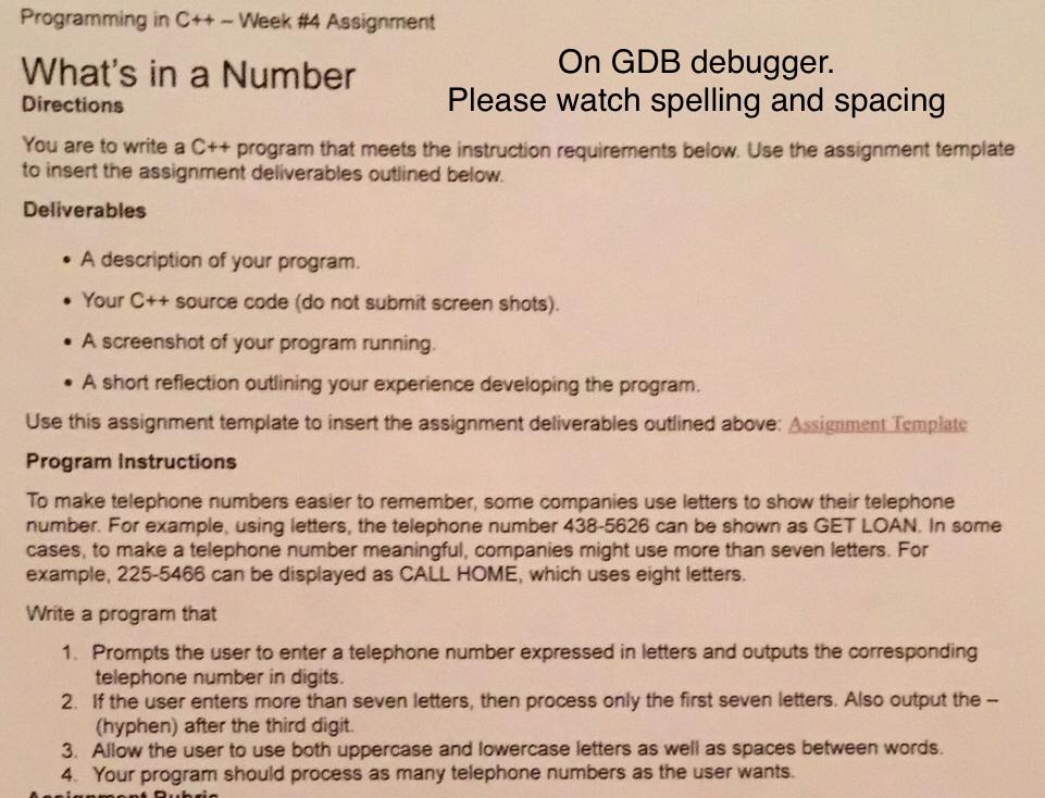 Solved You are to write a C++ program that meets the | Chegg.com
