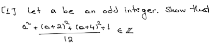 Solved a an Show that [1] let be odd inte o a +(6+21² (0+4²+ | Chegg.com