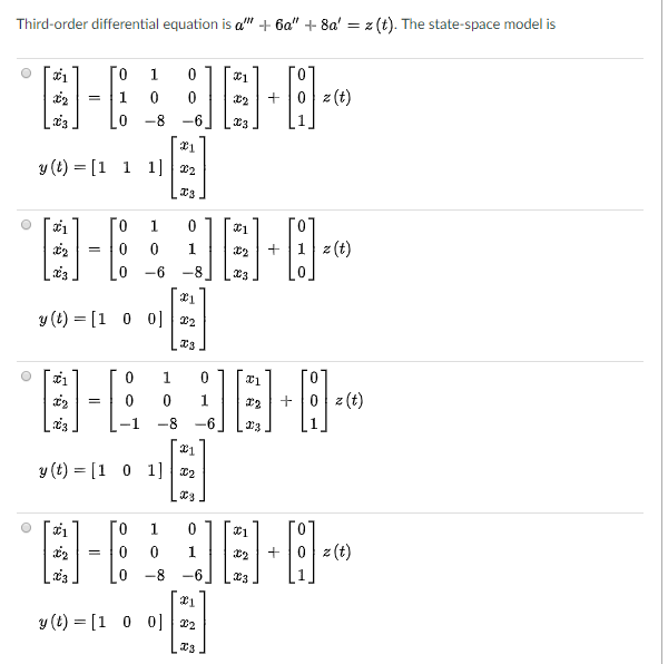 Solved Third-order differential equation isa'" + 6a" 8a, | Chegg.com
