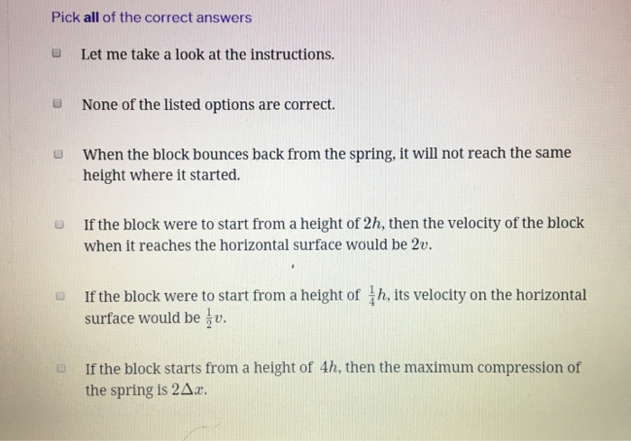 Solved A small block of mass m starts from rest and slides | Chegg.com