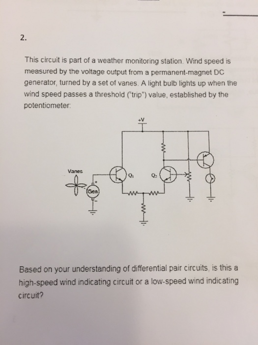 Solved This circuit is part of a weather monitoring station. | Chegg.com
