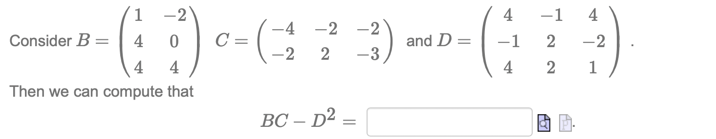 Solved Consider B=⎝⎛144−204⎠⎞C=(−4−2−22−2−3) and | Chegg.com