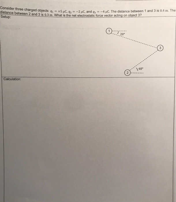 Solved Consider three charged objects: q1 = +SpC, q.-ZpC, | Chegg.com