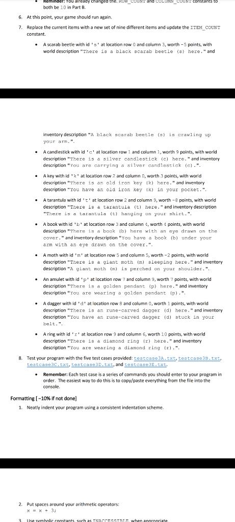 Assignment 3 Overview A program such as the game made | Chegg.com