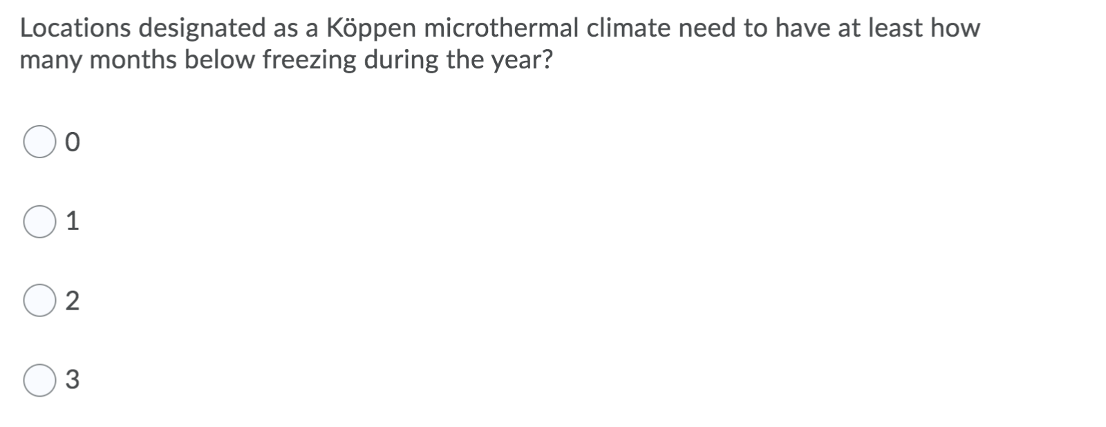 Solved Locations designated as a Köppen microthermal climate | Chegg.com