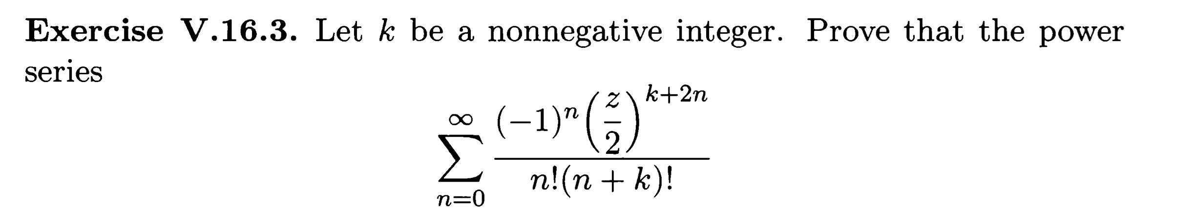 Solved Exercise V.16.3. Let k be a nonnegative integer. | Chegg.com