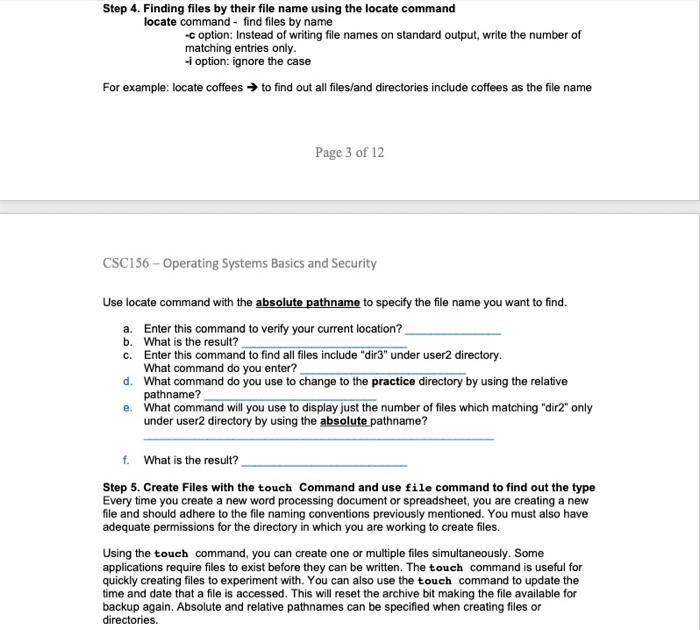 Solved CSC156-Operating Systems Basics and Security | Chegg.com