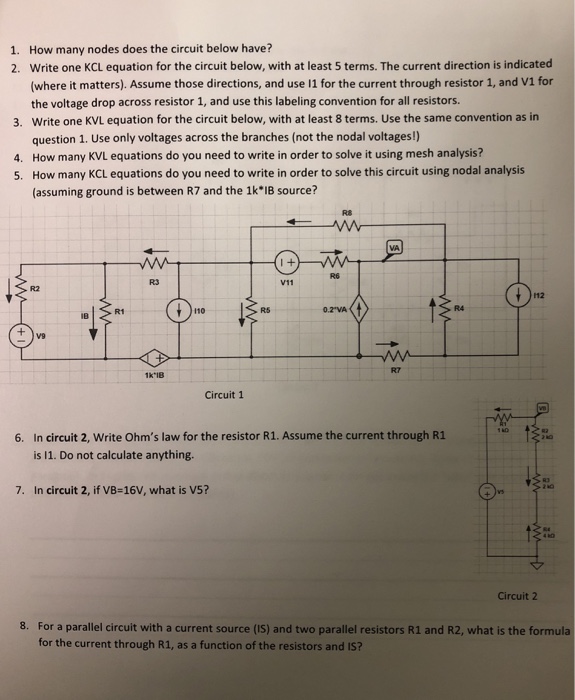 Solved How many nodes does the circuit below have? Write one | Chegg.com
