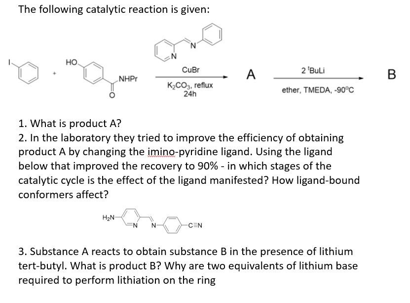 Solved The following catalytic reaction is given: \\( | Chegg.com