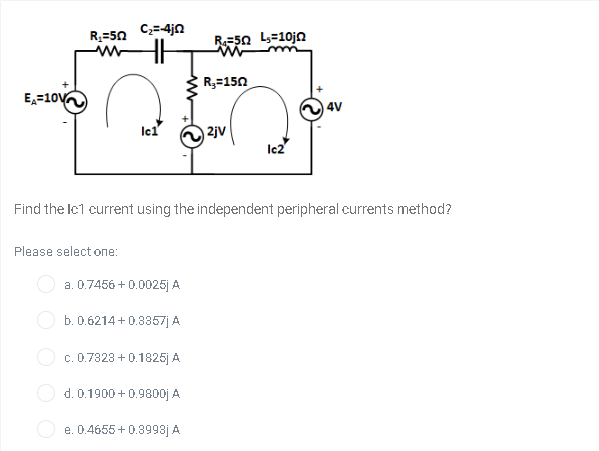 Solved Find the le: current using the independent peripheral | Chegg.com