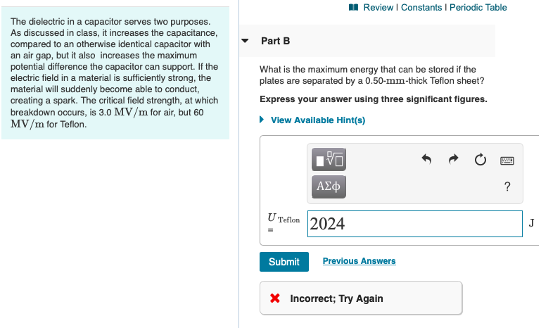 Solved 1 Review | Constants Periodic Table Part B The | Chegg.com