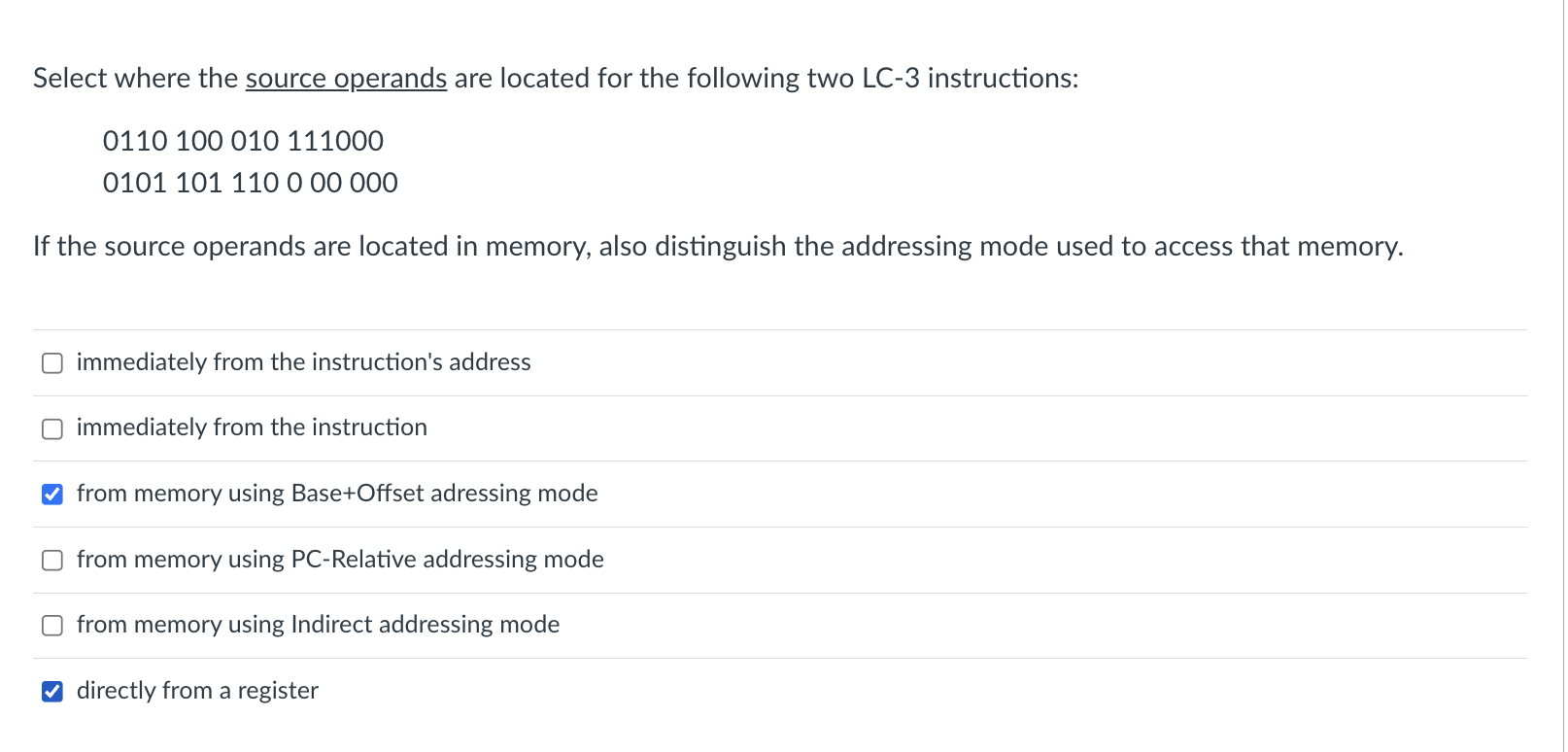 Solved Table of LC-3 Instructions: Notes: 1. BASE, SRC, | Chegg.com