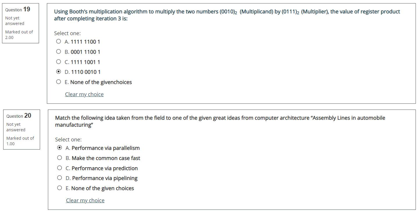 Solved Question 19 Using Booth's multiplication algorithm to | Chegg.com