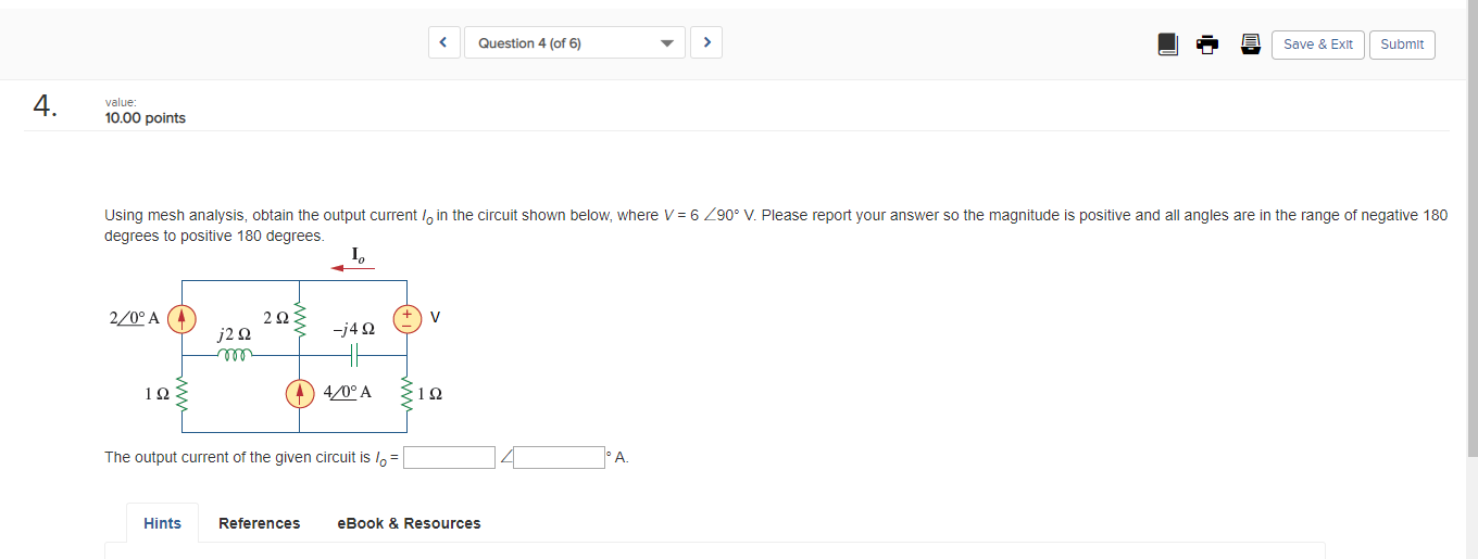 Solved Using mesh analysis, obtain the output current Io in | Chegg.com