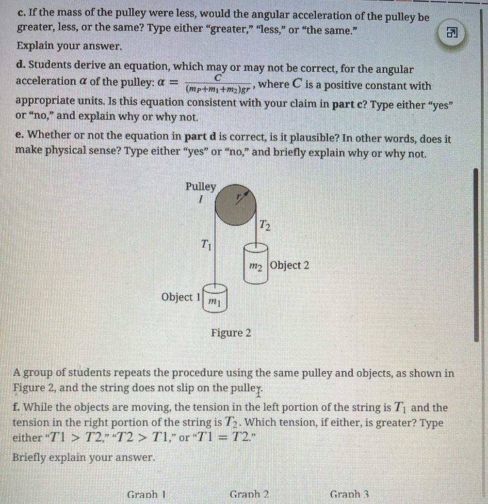 Solved 2 Pulley 1 M2 Object 2 Object 1 Mi Figure 1 Two