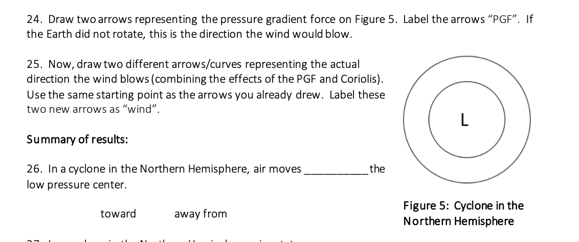 Solved 24. Draw two arrows representing the pressure | Chegg.com